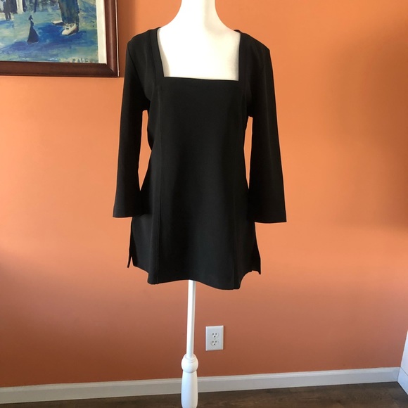 Boston Proper | Tops | Boston Proper Black Fitted Tunic Style Top ...